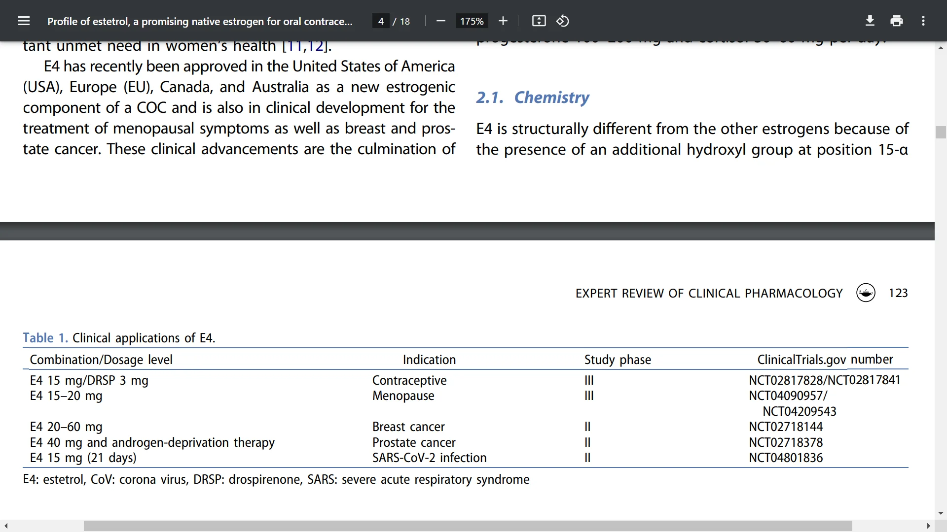 Profile of estetrol (E4), a promising native estrogen for oral contraception and the relief of ...