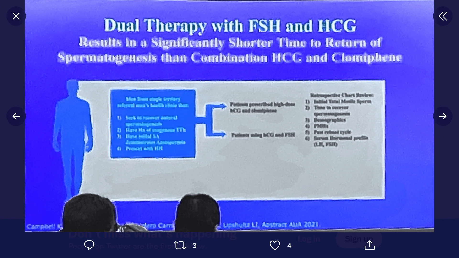FSH and hCG dual therapy may result in the more rapid recovery of sperm ...