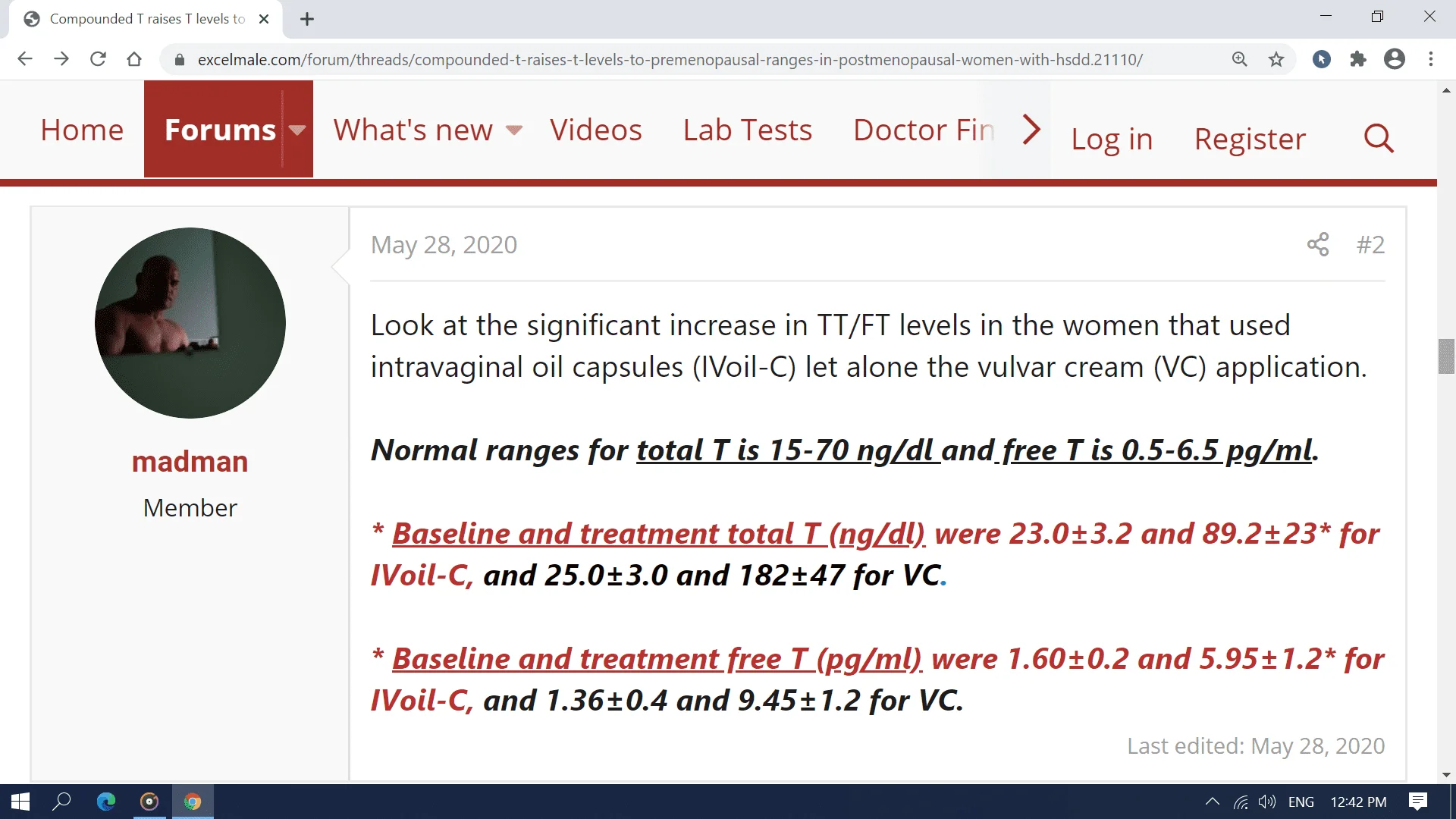 cypionate dose protocols for woman | Excel Male TRT Forum