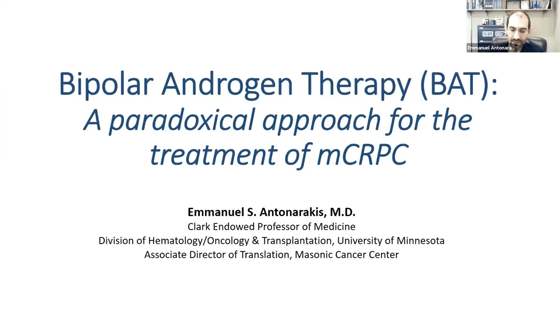 Prostate Cancer: Bipolar Androgen Therapy (BAT) | Excel Male TRT Forum