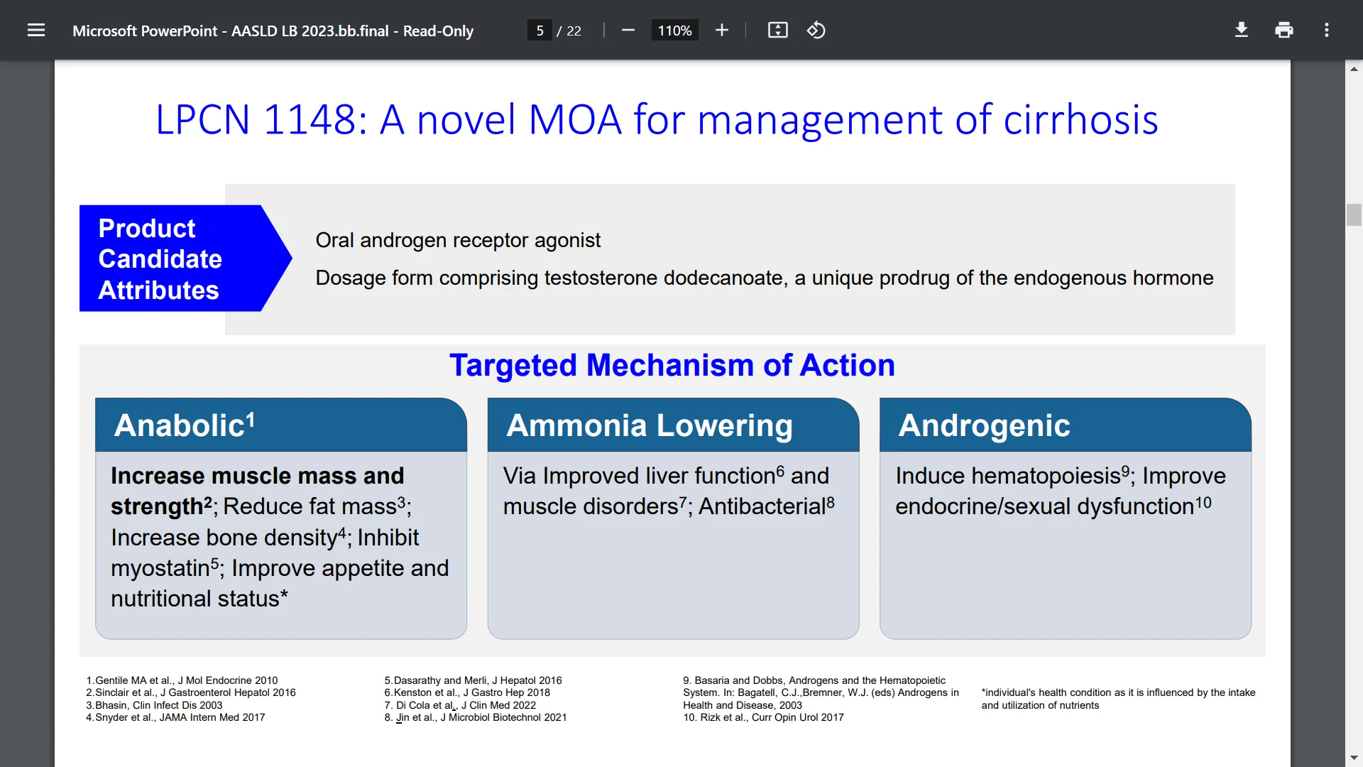 ORAL LPCN 1148 IMPROVES SARCOPENIA AND CLINICAL OUTCOMES INPATIENTS ...