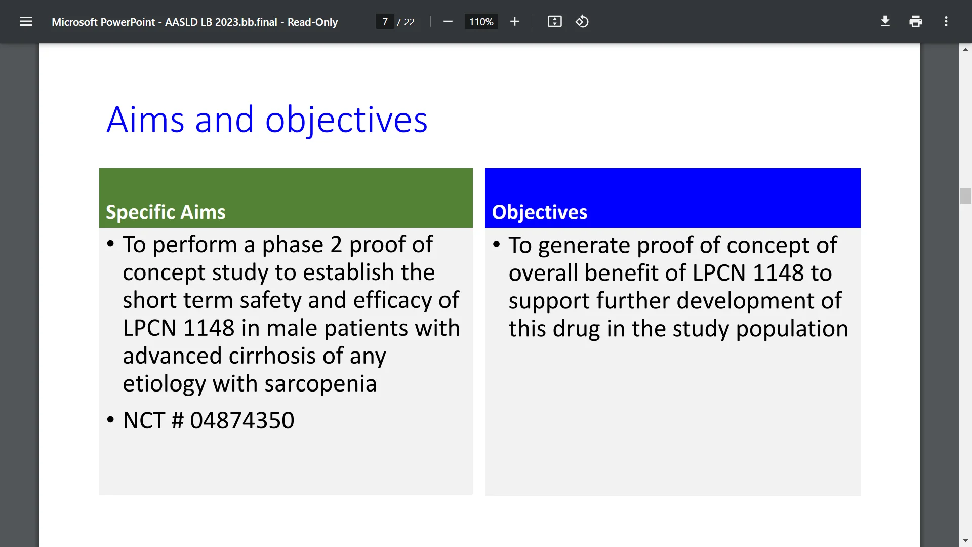 ORAL LPCN 1148 IMPROVES SARCOPENIA AND CLINICAL OUTCOMES INPATIENTS ...