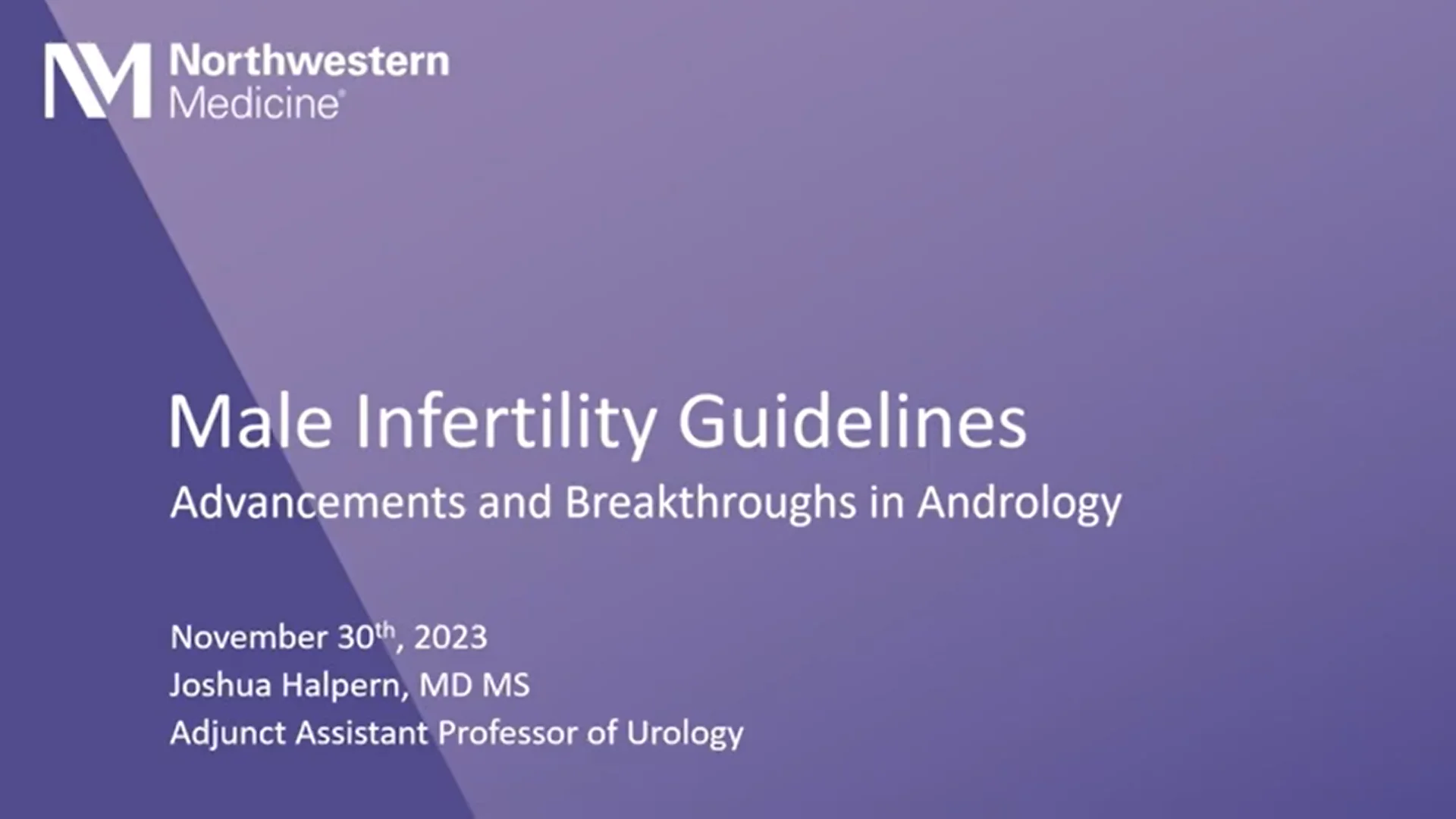 Male Infertility Guidelines - Diagnosis, treatment options, and ...