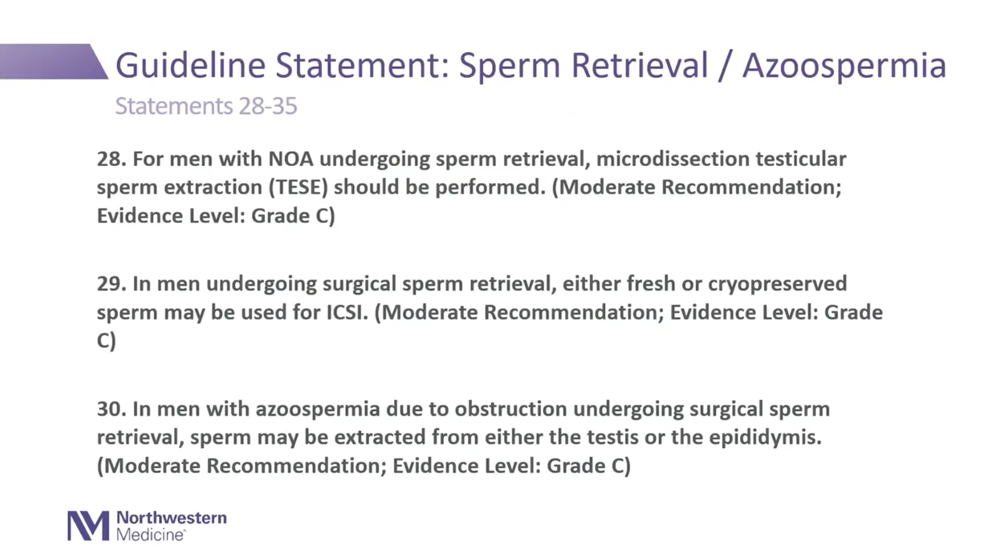 Male Infertility Guidelines - Diagnosis, treatment options, and ...