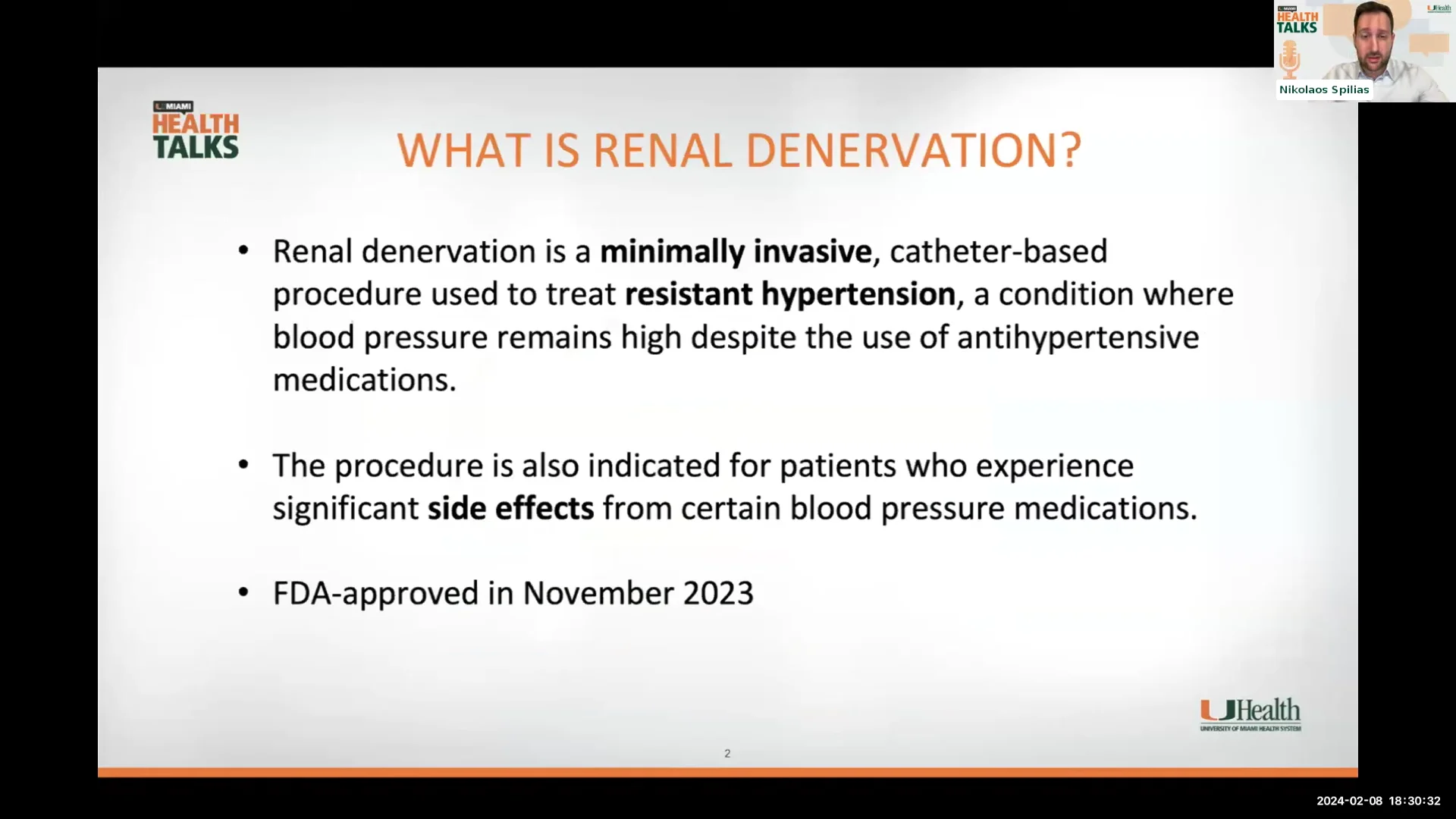 CATHETER-BASED RENAL DENERVATION PROCEDURE FOR THE TREATMENT OF ...