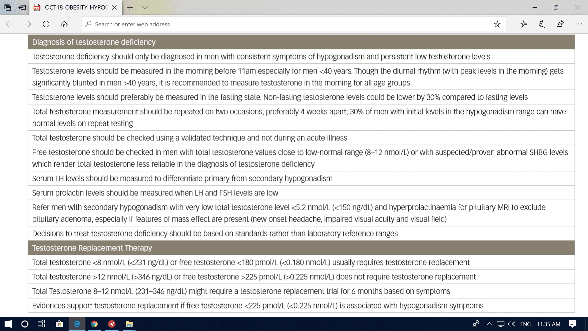 Male Obesity-related Secondary Hypogonadism – Pathophysiology, Clinical ...