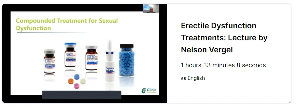 Sexual Dysfunction Lecture by Nelson Vergel- Video and Summary - Excel ...
